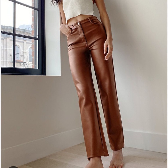 Aritzia | Pants & Jumpsuits | Aritzia Wilfred Melina Leather Pants ...